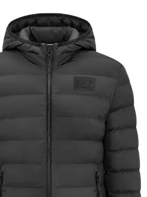 EA7 Quilted Hooded Jacket