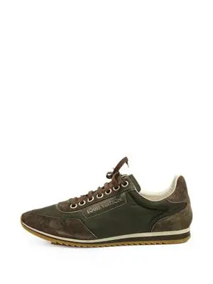 LOUIS VUITTON Panelled Lace-up Sneakers - Green