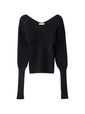 LEMAIRE Off-shoulder Sweater In Worsted Wool