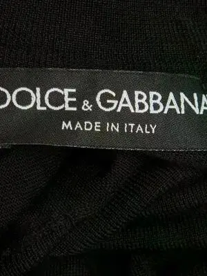 Dolce & Gabbana Logo-embroidered Wool Roll Neck Sweater