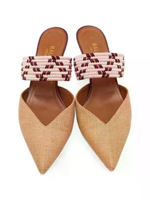 MALONE SOULIERS Maisie Cord Heeled Mules - Neutrals