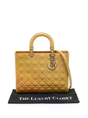 Dior Lady Cannage Tote Bag - Neutrals