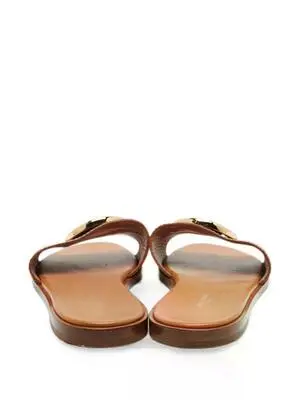 LOUIS VUITTON Lock It Flat Sandals - Brown