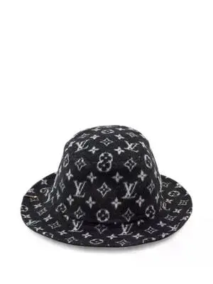LOUIS VUITTON Monogram Bucket Hat - Black