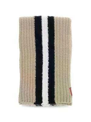 Dsquared2 Chunky-knit Striped Scarf - Neutrals