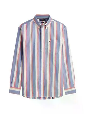 Tommy Hilfiger Heritage Oxford Stripe-print Shirt - Blue