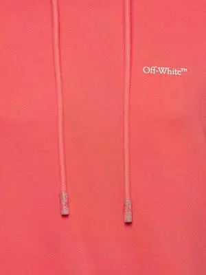 Off-White Cotton Hoodie With Logo Detail