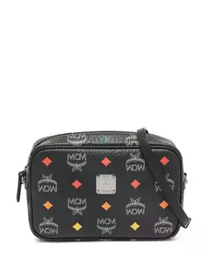 Mcm Visetos Shoulder Bag - Black