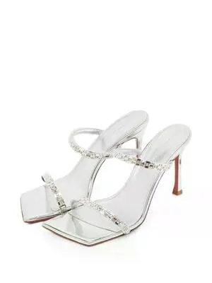 Amina Muaddi Diana Crystal-embellished Sandals - Silver