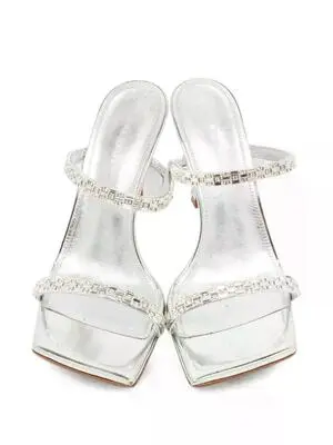 Amina Muaddi Diana Crystal-embellished Sandals - Silver