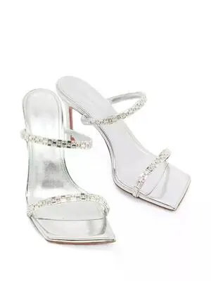 Amina Muaddi Diana Crystal-embellished Sandals - Silver