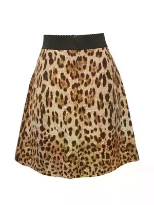 Dolce & Gabbana Leopard-print Jacquard Mini Skirt
