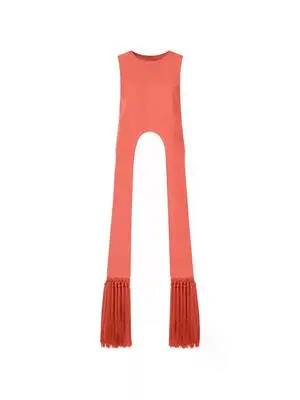Alexis Rennes Fringe-trim Top - Orange