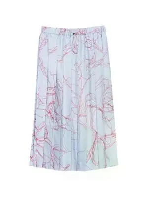 Fabiana Filippi Pleated Midi Skirt - Blue