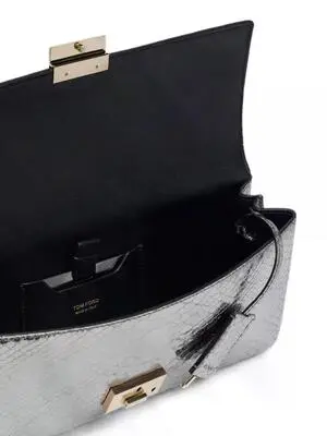 TOM FORD Python-effect Push-lock Clutch Bag