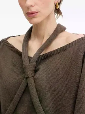 HAVEONE Knotted-detail Sweater - Brown