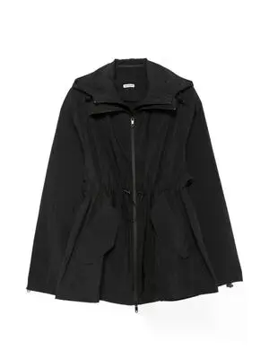 A.M.G. Drawstring Hooded Jacket - Black