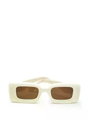 Isabel Marant Étoile Rectangle Frame Sunglasses With Gold Tone Anagram Logo - Neutrals