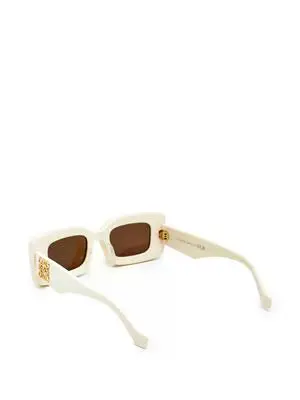 Isabel Marant Étoile Rectangle Frame Sunglasses With Gold Tone Anagram Logo