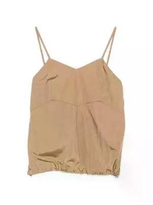 A.M.G. V-neck Spaghetti-strap Top - Neutrals