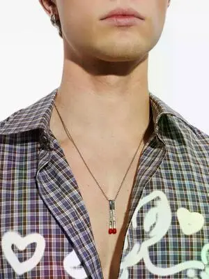 Dsquared2 Tone Matchstick Pendant Ball-chain Necklace - Silver