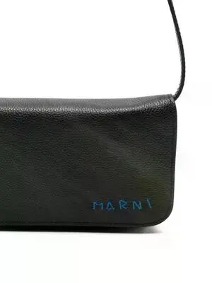 Marni Logo-motif Leather Messenger Bag