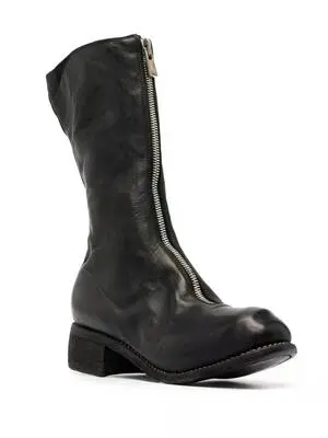 Guidi Front-zip Leather Boots