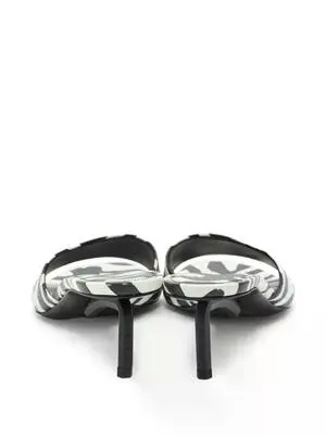 Off-White Allen Zebra-print Leather Heeled Sandals