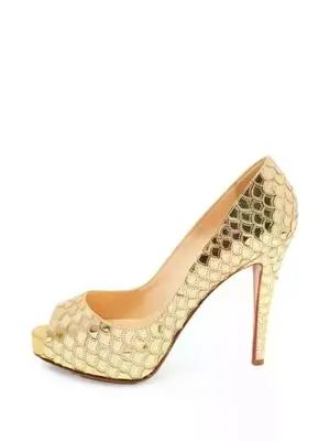 CHRISTIAN LOUBOUTIN Poseidon Heeled Pumps - Gold