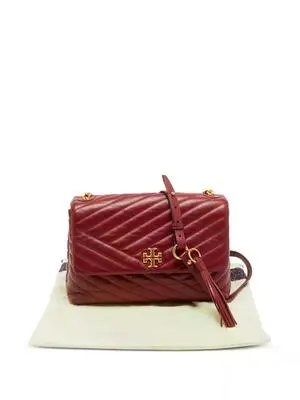 Tory Burch Kira Chevron-quilted Leather Shoulder Bag - Red