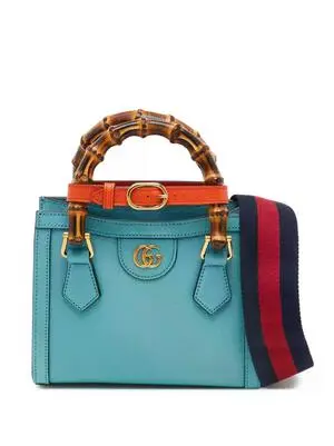 Gucci Diana Bamboo Tote Bag - Blue