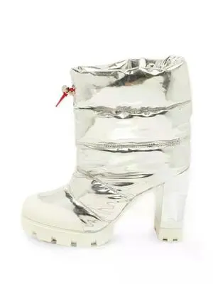 Silver Tone Boots For Women