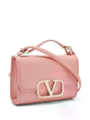 Valentino Garavani Vlogo Leather Shoulder Bag - Pink