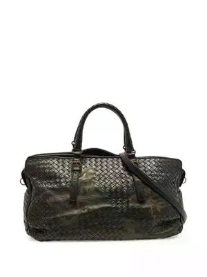 Bottega Veneta 2007 Capri Farfalle Two-way Handbag - Black