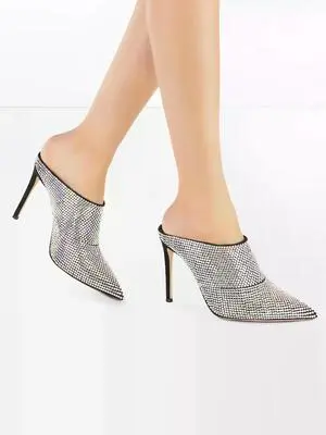GIUSEPPE ZANOTTI Rhinestone Embellished Stiletto Mules