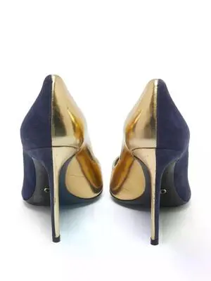 Dior Miss Peep Toe Stiletto Pumps - Blue