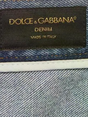 Dolce & Gabbana Logo Plaque Straight Leg Jeans