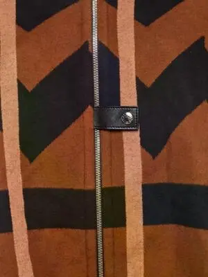 LOUIS VUITTON Wool Geometric-print Hooded Cape