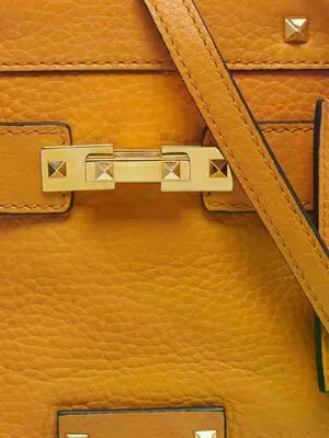 Valentino Garavani My Rockstud Leather Tote Bag - Yellow