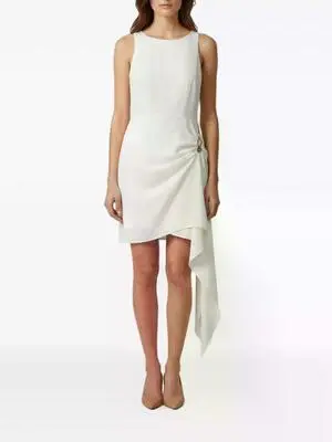 Elisabetta Franchi Sleeveless Asymmetrical Draped Mini Dress