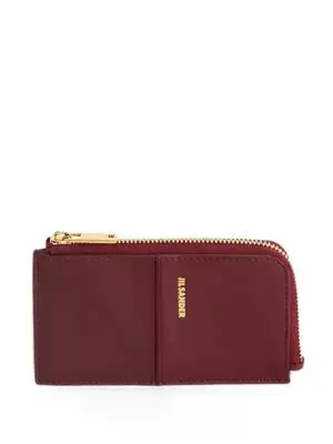JIL SANDER Linea Coin Purse Small - Red
