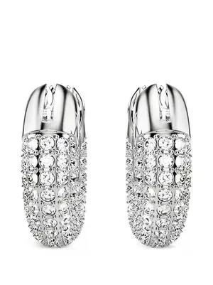 SWAROVSKI Rhodium-plated Crystal Hoop Earrings