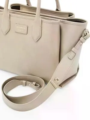 Emporio Armani Small Palmellato-finish Logo-patch Tote Bag