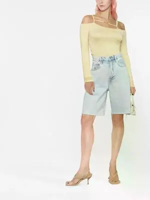 Jacquemus Sierra Long-sleeve Off-shoulder Top
