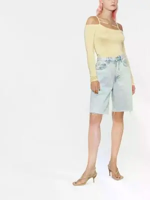 Jacquemus Sierra Long-sleeve Off-shoulder Top