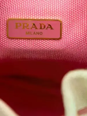 Prada Canvas Canapa Logo Drawstring Pouch - Neutrals