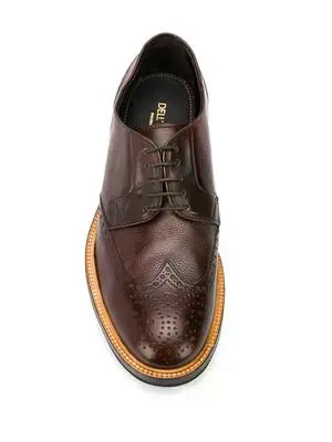 DELL'OGLIO Leather Lace-up Derby Shoes