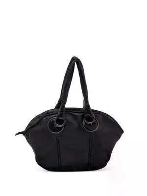 Bottega Veneta Braided-trim Calf Leather Satchel Bag - Black