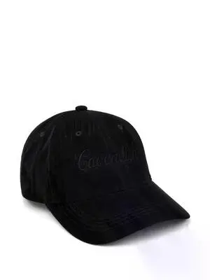 CAVENDISH Logo Embroidered Corduroy Baseball Cap - Black
