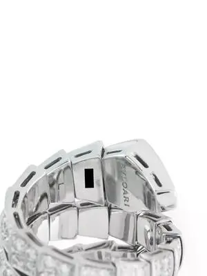 BVLGARI Serpenti Pavé Diamond Ring In 18k White Gold